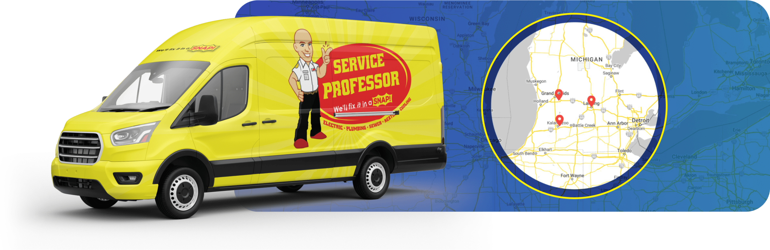 Areas We Serve - Central & West Michigan | Service Professor